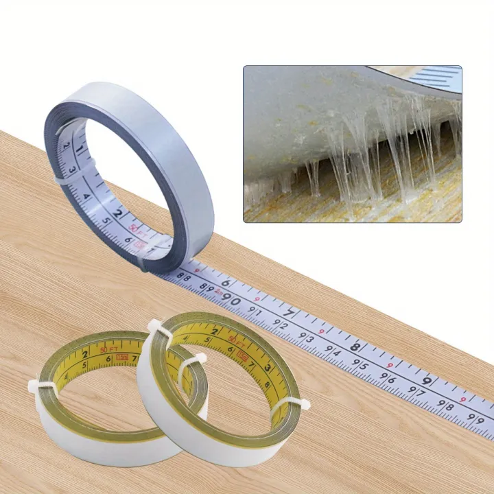 Steel Adhesive Tape Measure, Imperial and Metric Scale Ruler Sticker ...
