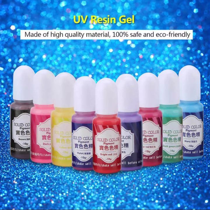 10ml UV Resin Coloring Dye Solid Color Pigment Epoxy DIY Jewelry Making ...