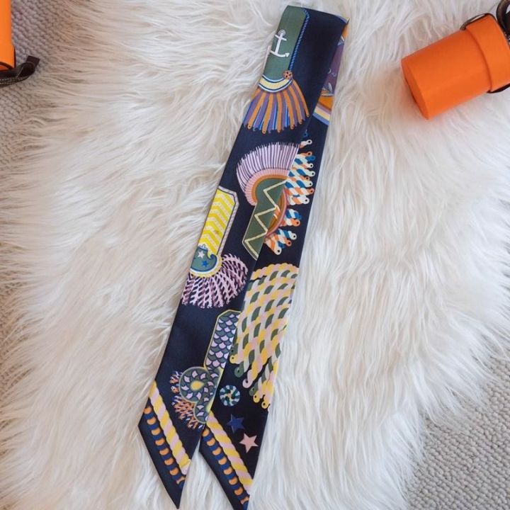 Luxury Long Scarf with Epaulet Design for Hermes Inspired Basket Bag ...