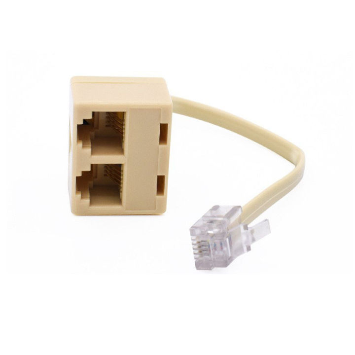 RJ11 6P4C 1 to 2 Wire Adapter Telephone Ethernet Cord Converter ...