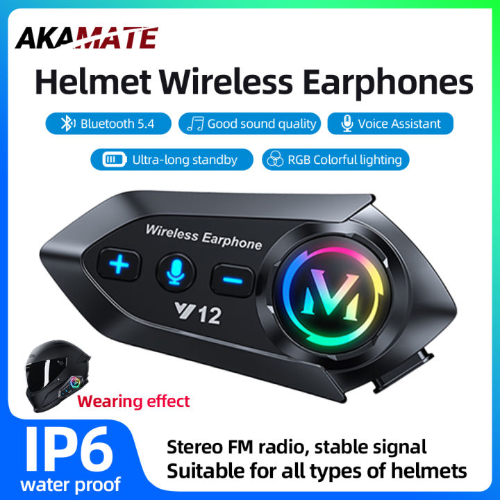Motorcycle Helmet Bluetooth Headset Super Long Standby Wireless Hands ...