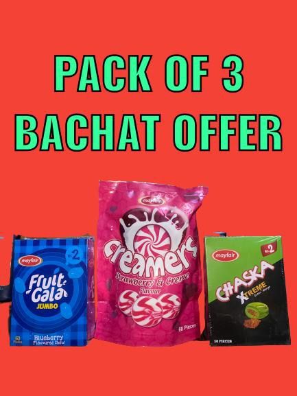 Pack Of 3 Mayfair Creamer Fruit Gala Chaska Candy | Daraz.pk