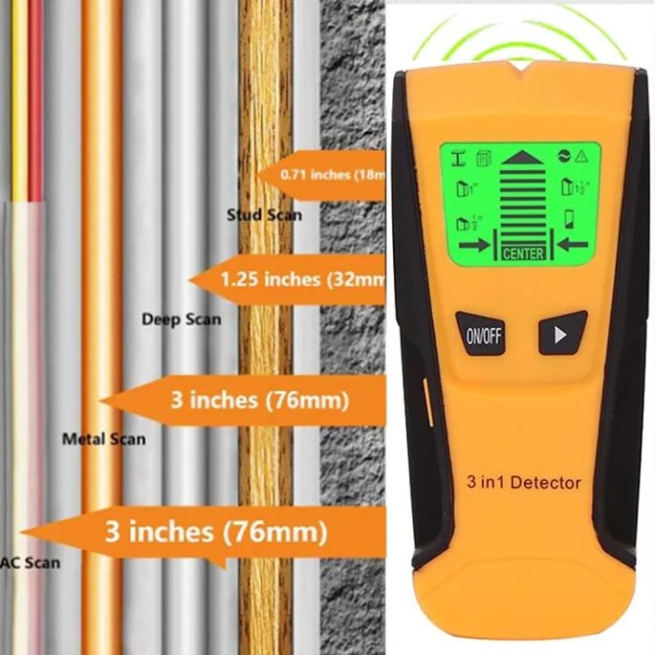 TH250 LCD Digital Stud Finder Wall Scanner Electric Cable Wire Detector ...