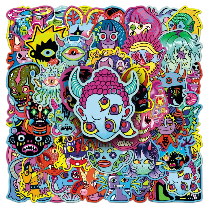 50 Piece The Eccentric Man Stickers Waterproof DIY For Phones Laptop ...