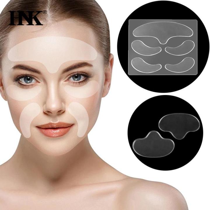 Reusable Silicone Anti-wrinkle Face Forehead Cheek Chin Sticker Anti ...