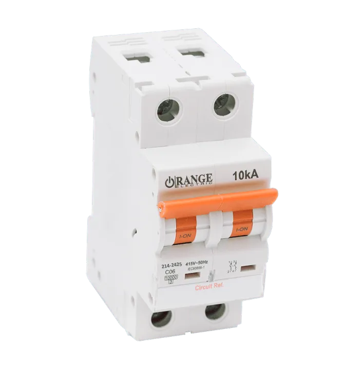 Orange 2 Pole MCB 6A,10A,16A,20A,25A,32A,40A,63A| Life time warranty| 2 ...