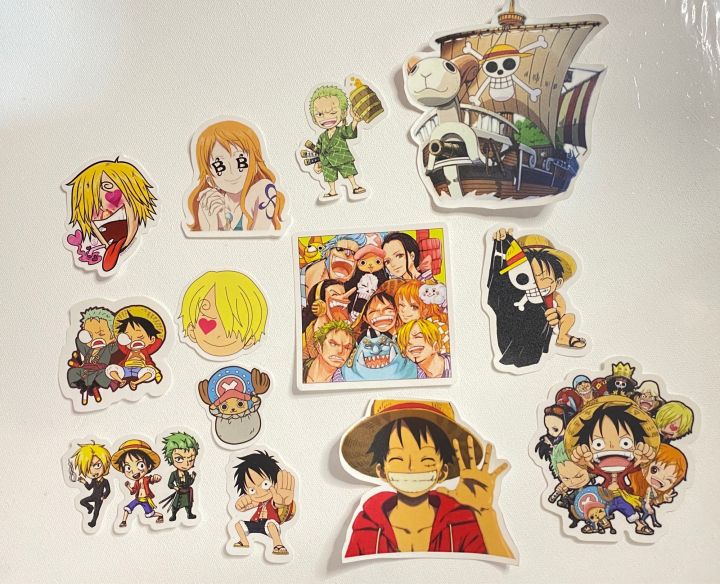 Anime Sticker Set/ One Piece Anime Manga Stickers for Laptop, Guitar ...