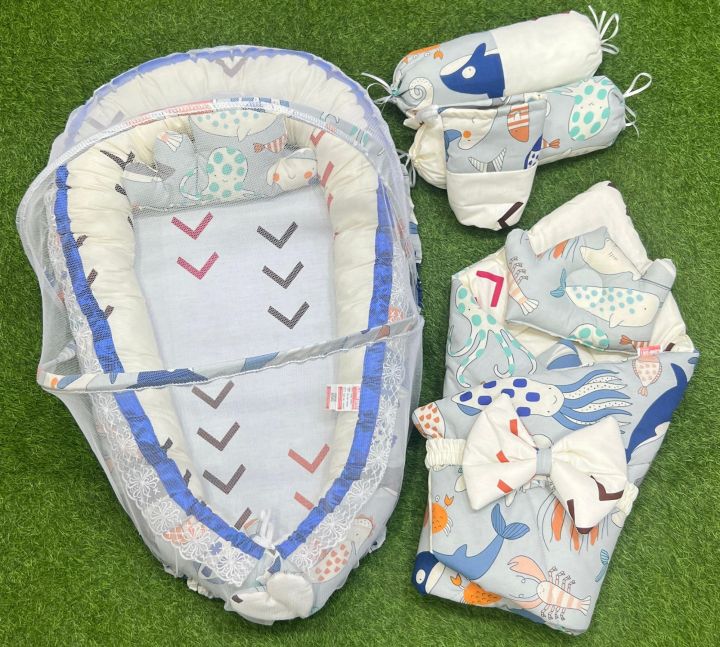 Original Baby Snuggle Bed With Turkish Carry Nest in 9PCs Set | Newborn ...