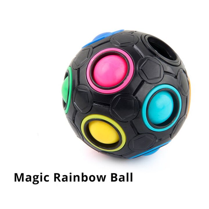 1Pcs Black Magic Rainbow Ball Kid Release Stress Toys Game Set Bundle ...