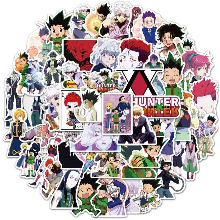 50Pcs HUNTERxHUNTER Anime Stickers GON FREECSS Killua Zoldyck Hisoka ...