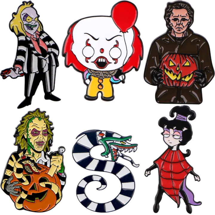Horror Movies Enamel Pins Badge for backpacks Collar Lapel Pin Hat ...