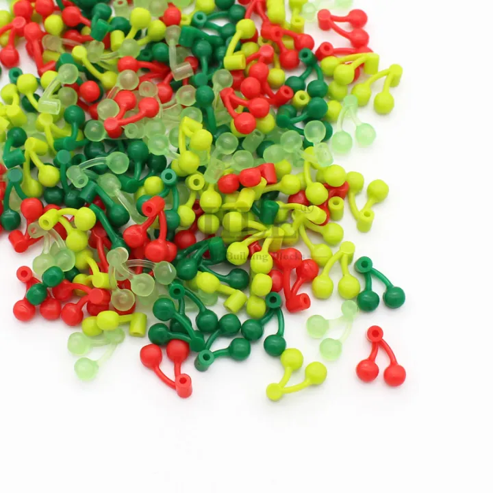 100pcs MOC 22667 Cherries Building Blocks Cherry Pair Fruit Food ...