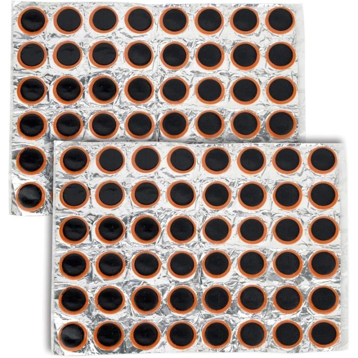 48pcs Bicycle Tire Patch Square/Round Inner Tube Bike Tyre Patch Rubber ...