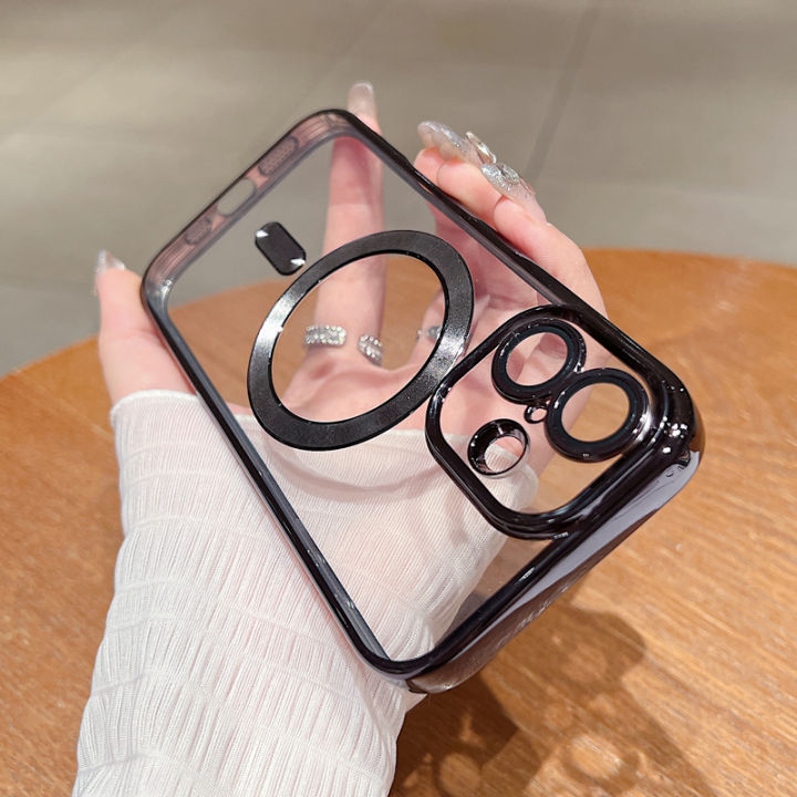 Plating For Magsafe Magnetic Lens Protector For iPhone 16 Pro Max 15 ...