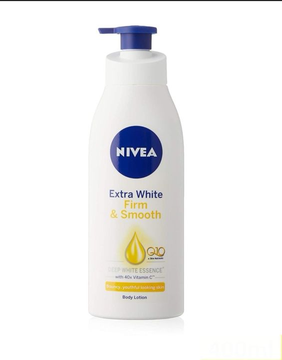 NIVEA Body Lotion Extra VWhite Firm & Smooth Q10 Collagen 40x Vitamin C ...