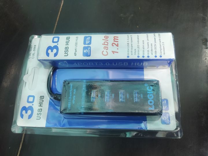 LOGIC USB HUB 4PORT 3.0 MODEL:XL-5069 CABEL 1.2M | Daraz.com.bd