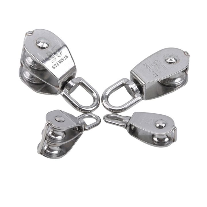 Stainless Steel Pulley M15/M25 Single/Double Wheel Swivel Lifting Rope ...