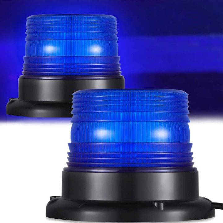 Yellow Blue Red 12V/24V Magnetic Mounted Vehicle Car LED Strobe Warning ...