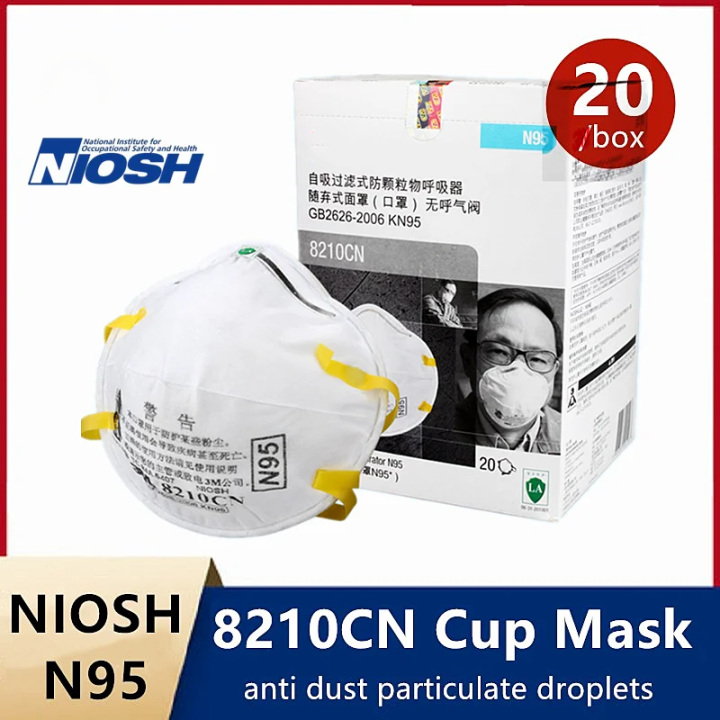 3M 8210CN N95 Protective Masks KN95 8210 NIOSH Certificate Anti PM2.5 ...