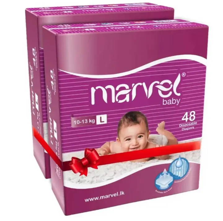 Marvel Baby Diapers Large - 96pcs | Daraz.lk