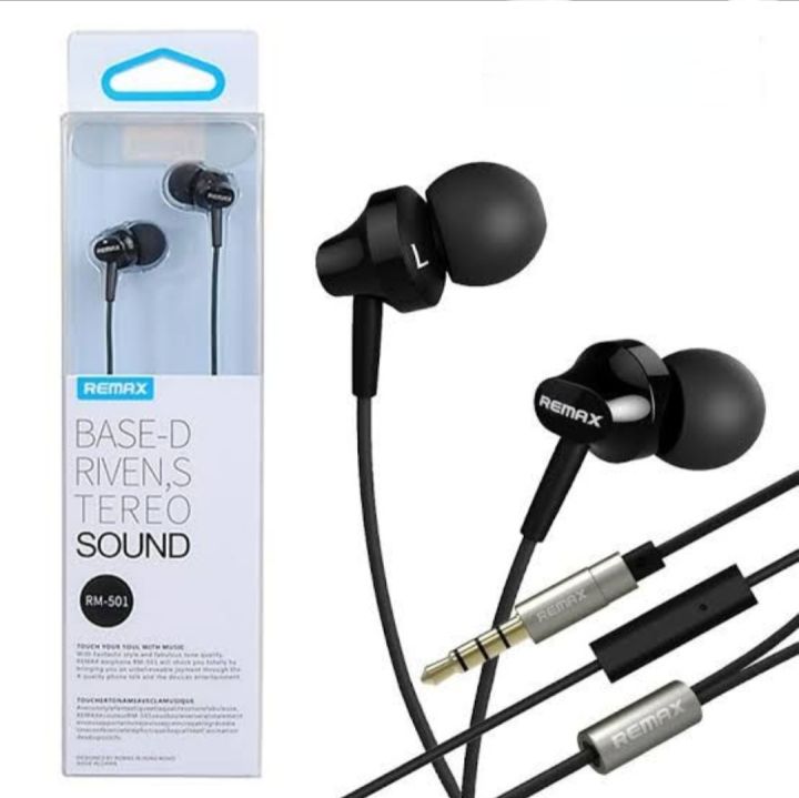 Remax RM 501 In Ear Earphone Stereo Headset Metal Body | Daraz.com.bd