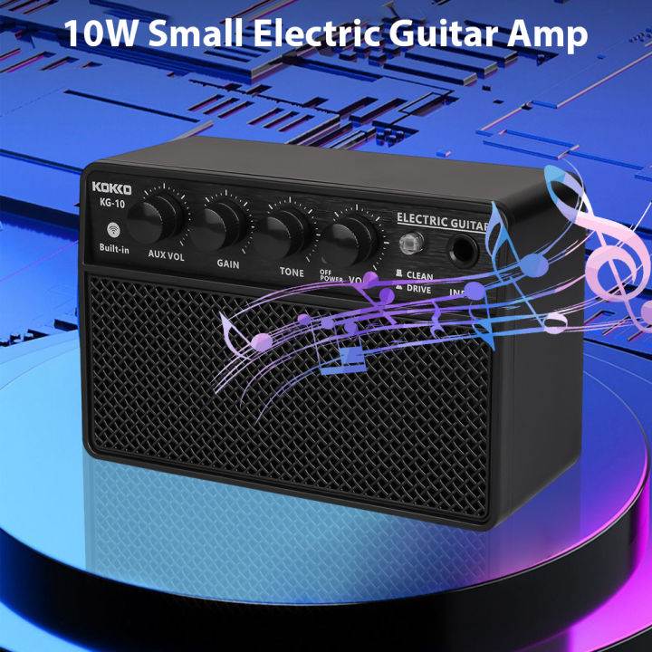 KOKKO 10W Small Electric Guitar Amp Mini Portable Guitar Practice ...
