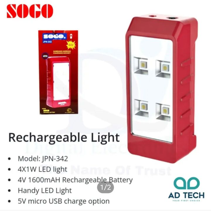 Sogo Rechargeable Emergency LED Lantern Light (JPN-342) | Daraz.pk