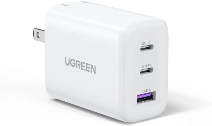 UGREEN 65W USB C Charger, 3-Port Compact Fast Wall Adapter for MacBook ...