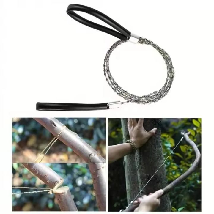 Portable Camping Survival Saw Set - Includes Curve Saw Blade, Wire Saw ...