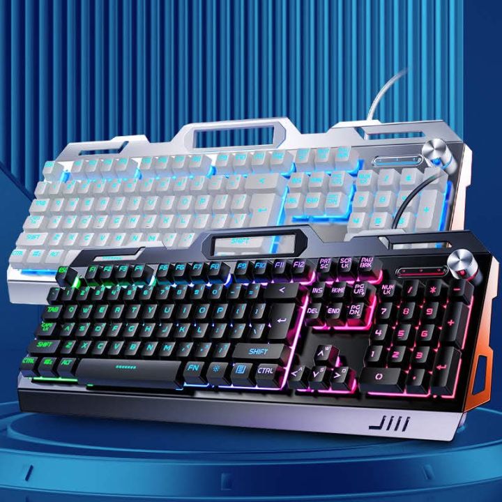 Gaming keyboard RGB keyboard Cyan Axis keyboard with multi media key ...
