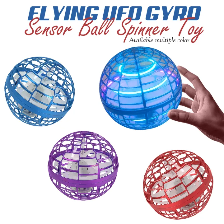 “Flying Spinner Fidget Toy – Mini UFO Ball with LED Lights, Fun Hover ...