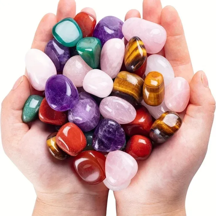 100g/Bag Natural Tumbled Stones And Mix Color Crystals Bulk - Assorted ...