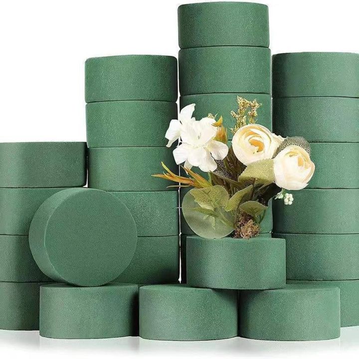 Green Floral Foam, 10PCS Round Floral Foam Brick, Dry Floral Foam ...