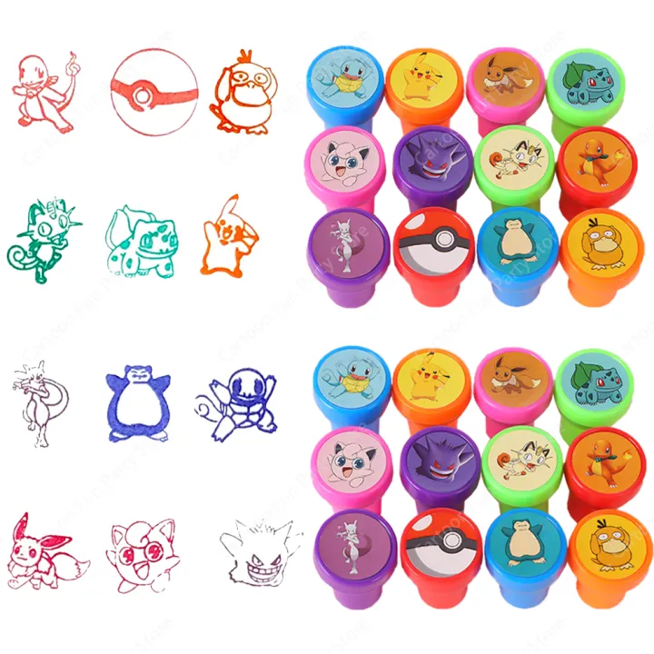Pokemon Stamps Party Favors Pikachu Seal Stamps for Kids Classroom ...