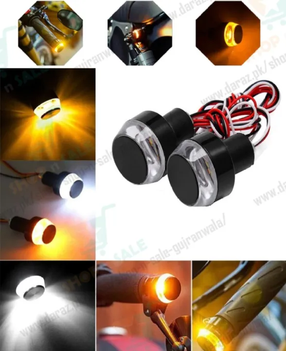 HANDLE BAR INDICATOR.. PAIR.. BLINKER INDICATOR AND LIGHT | Daraz.pk