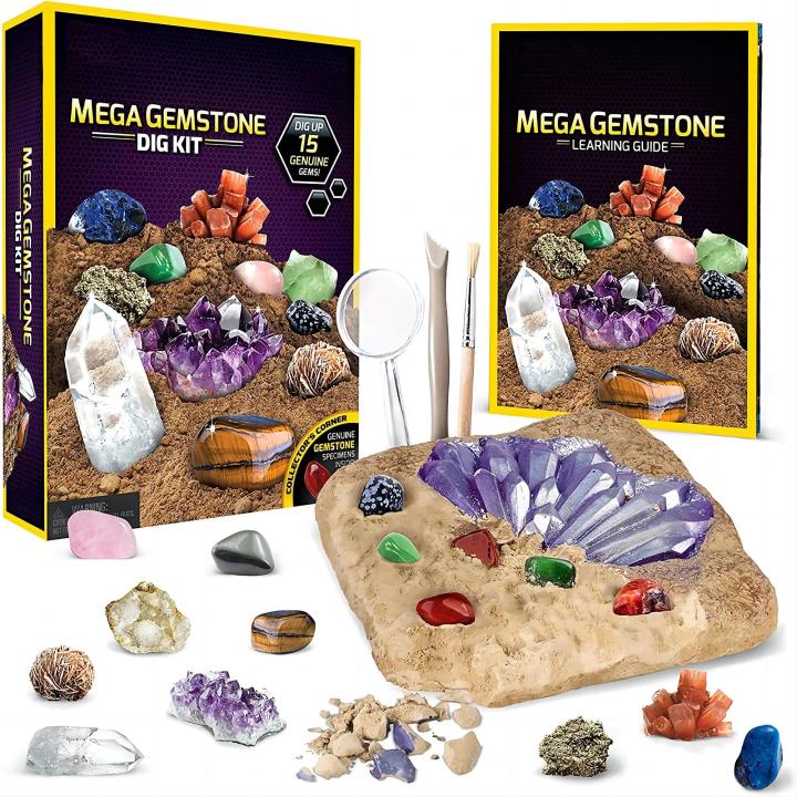 nationals geographics dig and discover gem stone crystal dig toy set ...