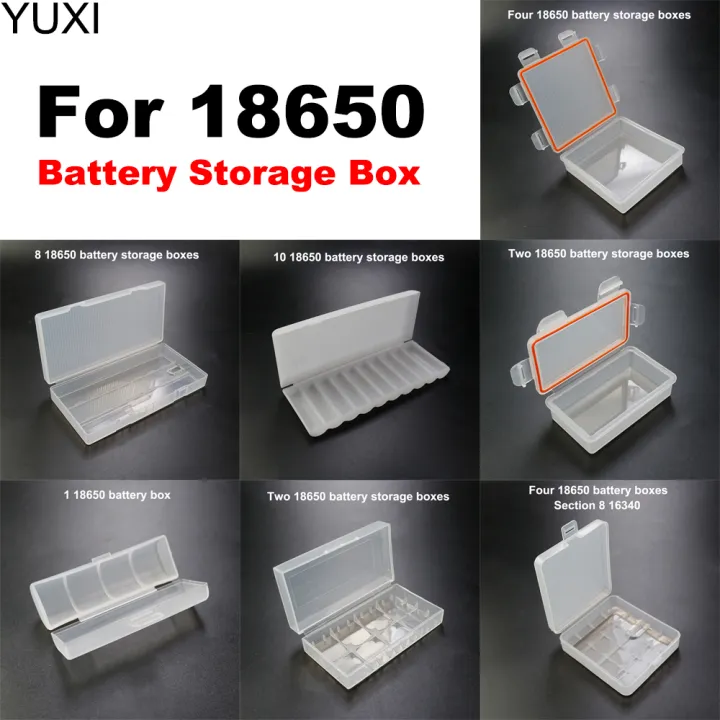 1PCS Hard Plastic 18650 Battery Storage Boxes Case Holder With Clip For ...