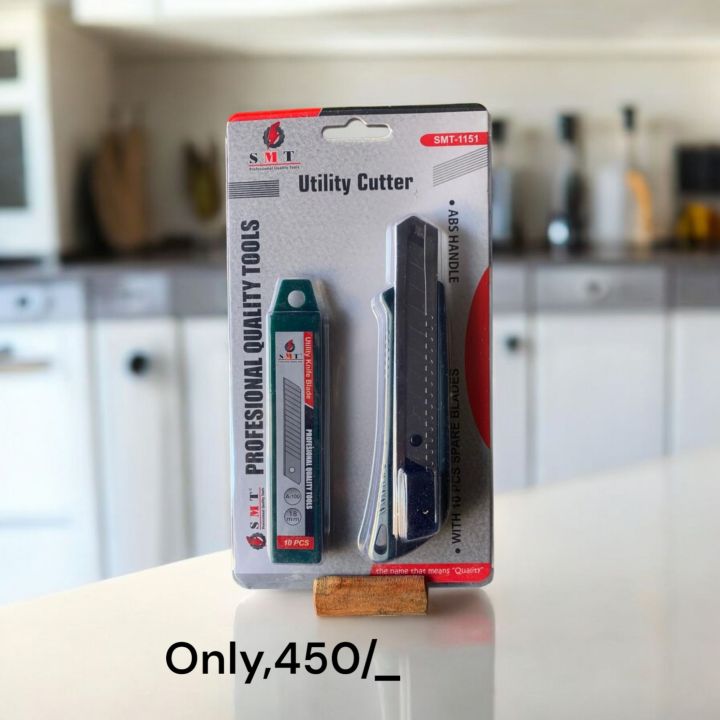 SMT. Utility Knife Paper Cutters Carbon Steel Blades Pocket Knife with ...