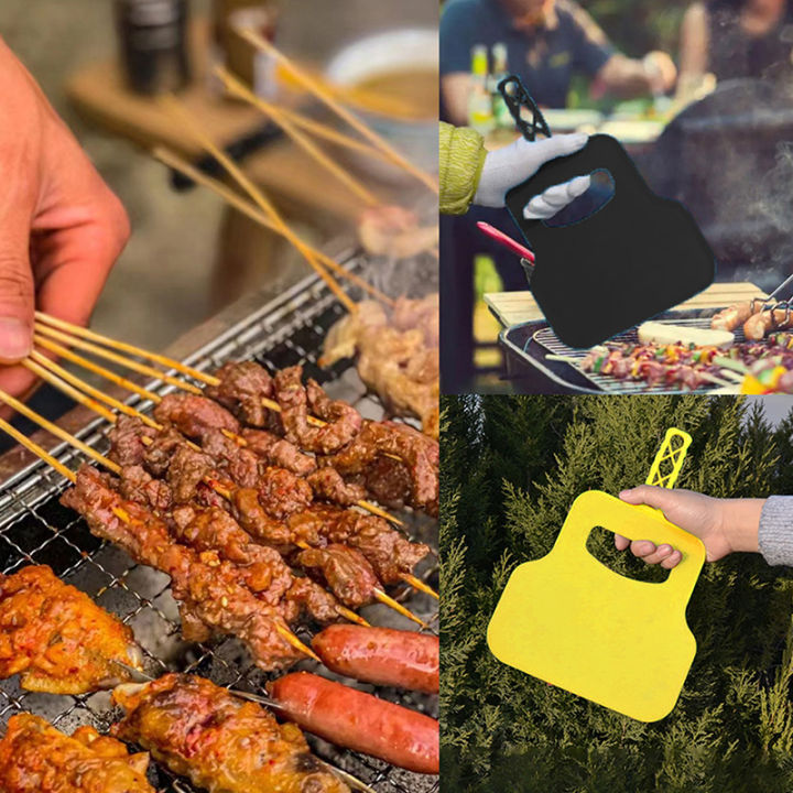 Handheld Manual Grill Convenient Fan Plastic Heat Resistant Barbecue ...