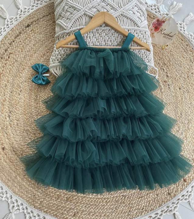 Baby Girl Net Frill Frock | Daraz.pk