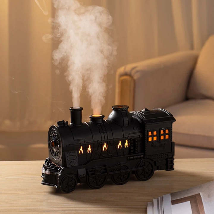 Train Diffuser Essential Oil Diffuser Flame Effect Cool Mist Humidifier ...