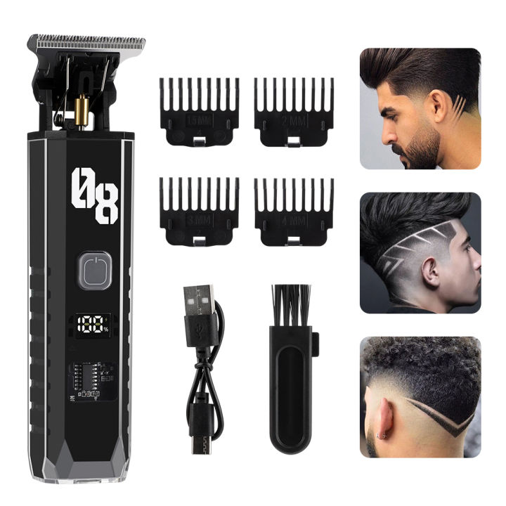 Men's Cordless Hair Clipper Professional Haircut Shaver Beard Trimmer ...