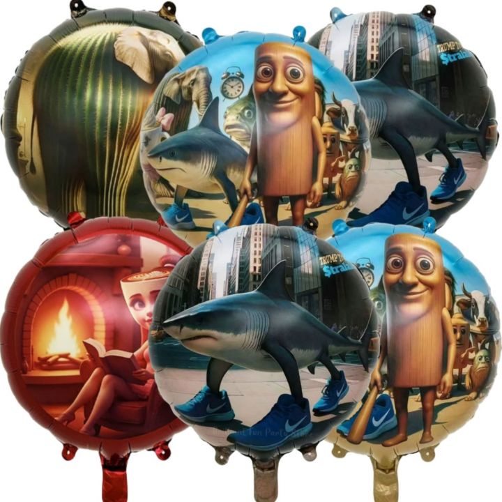 6Pcs 18-Inch Italian Brainrot Tung Tung Sahur Tralalo Themed Balloons ...