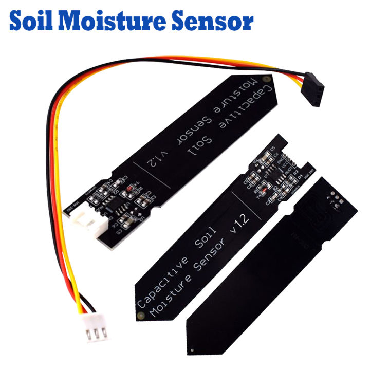 1-5pcs Capacitive Soil Moisture Sensor Module Anti-corrosion Wide Voltage Wire 3.3~5.5V DC Soil ...