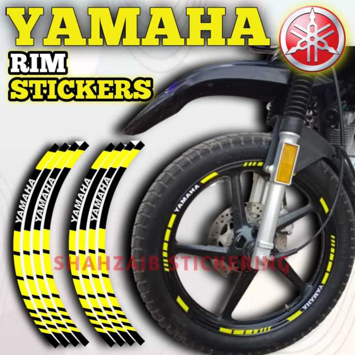 YAMAHA Rim sticker (16pcs) 2-tyres complete setting | Daraz.pk