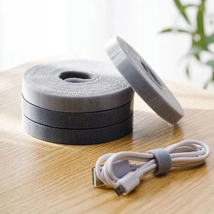 Data Cable Storage Artifact Velcro Reusable Cable Tie Nylon Free Cut ...