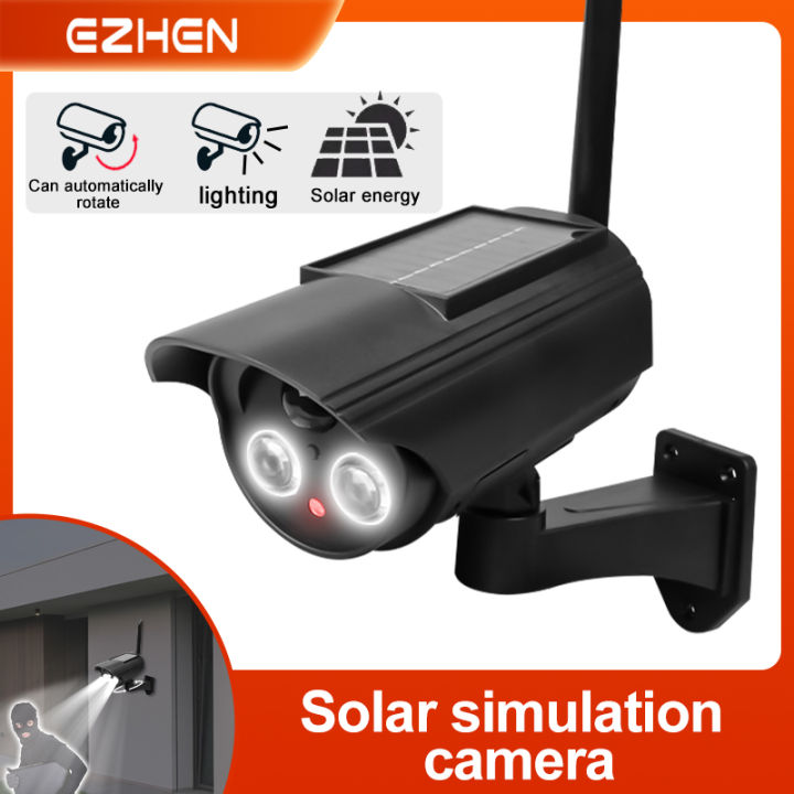 Outdoor Motion Sensor Solar Lights Dummy Decoy Fake Camera Waterproof ...