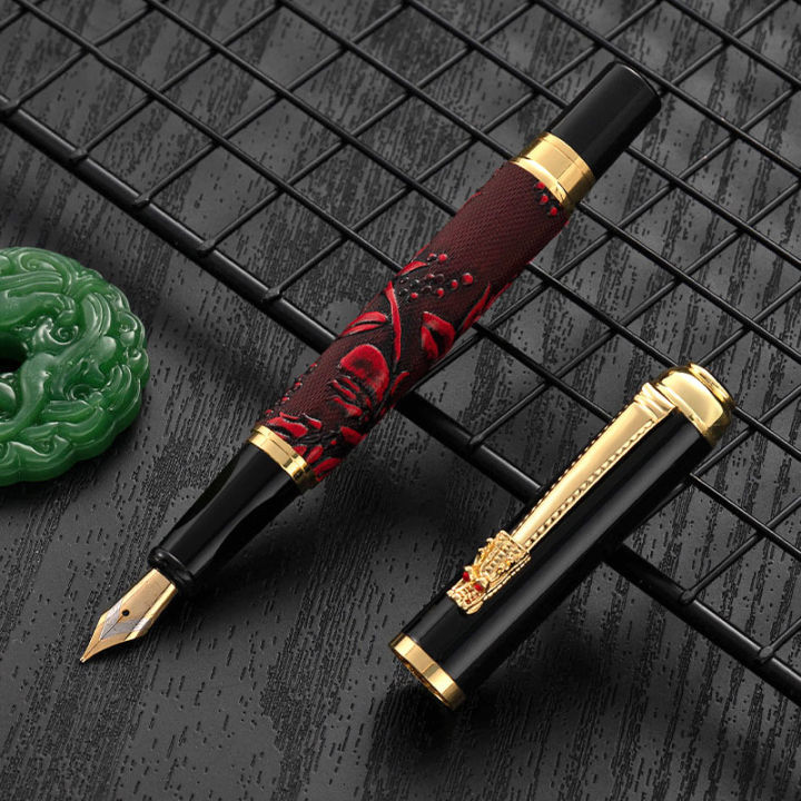 Metal Wood Grain Fountain Pen School Supplies Pens Student for Business ...