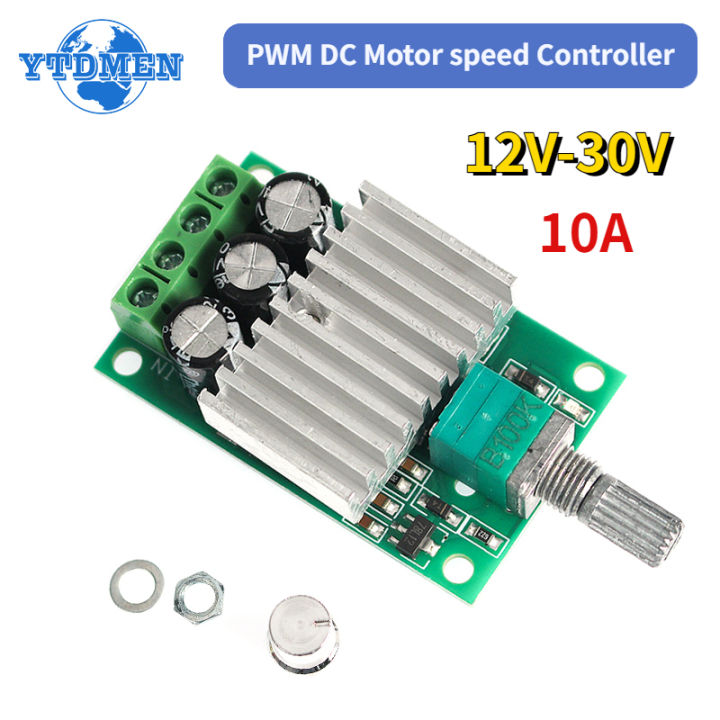 10A PWM DC Motor Speed Controller 12V 24V Adjustable Speed Regulator ...