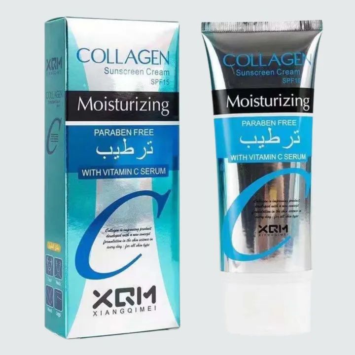 Collagen Sunscreen Cream SPF 15 Moisturizing with Vitamin C Serum 100 ml | Daraz.com.np